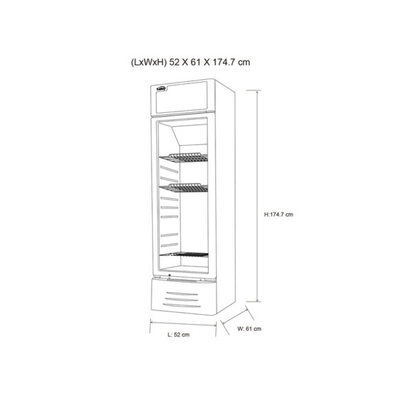 Vitrina Vertical Refrigerada 211 Litros - Kalley